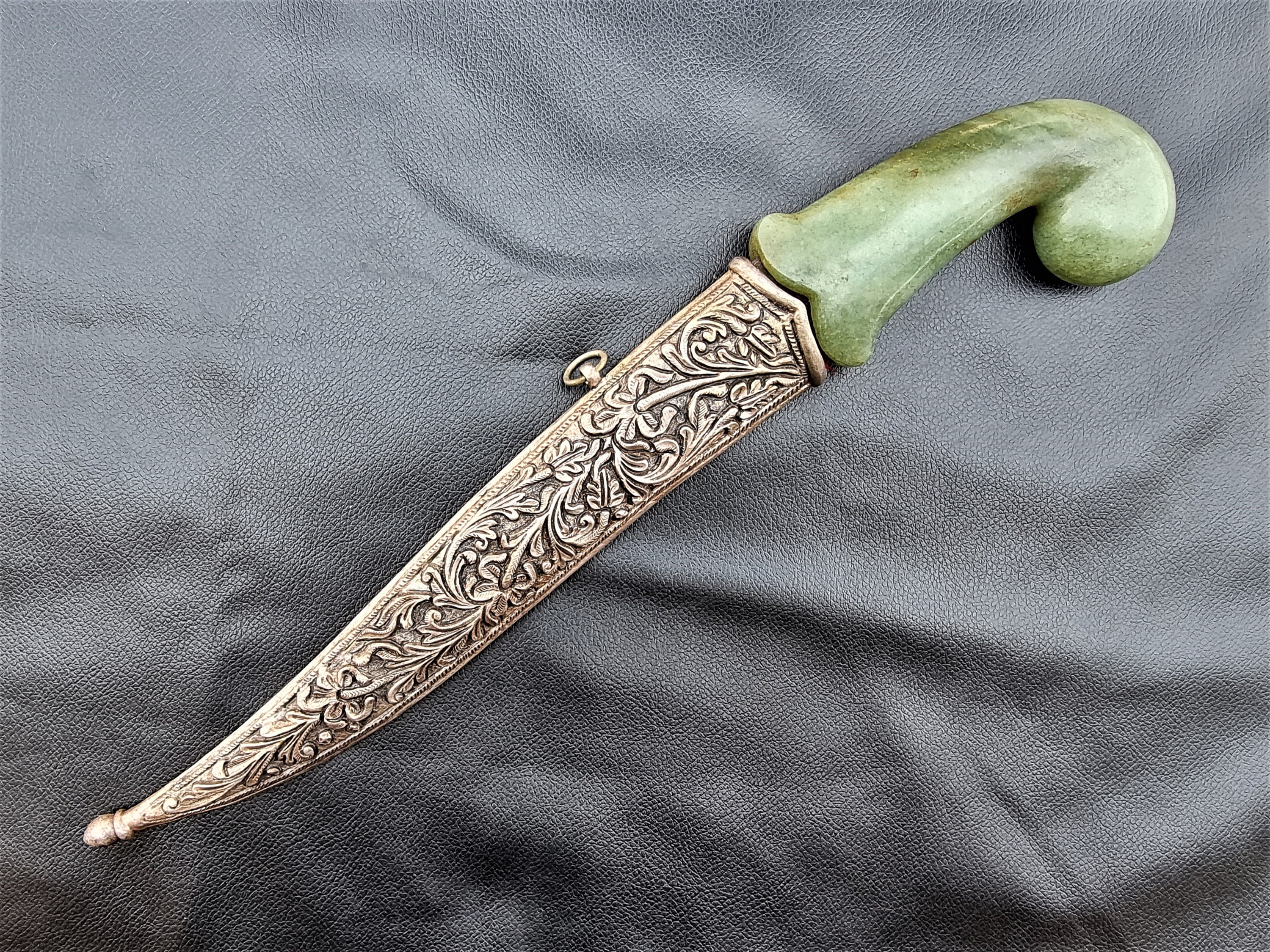 Vintage Indo Persian Mughal Rajput Jade Dagger Khanjar Knife - Etsy