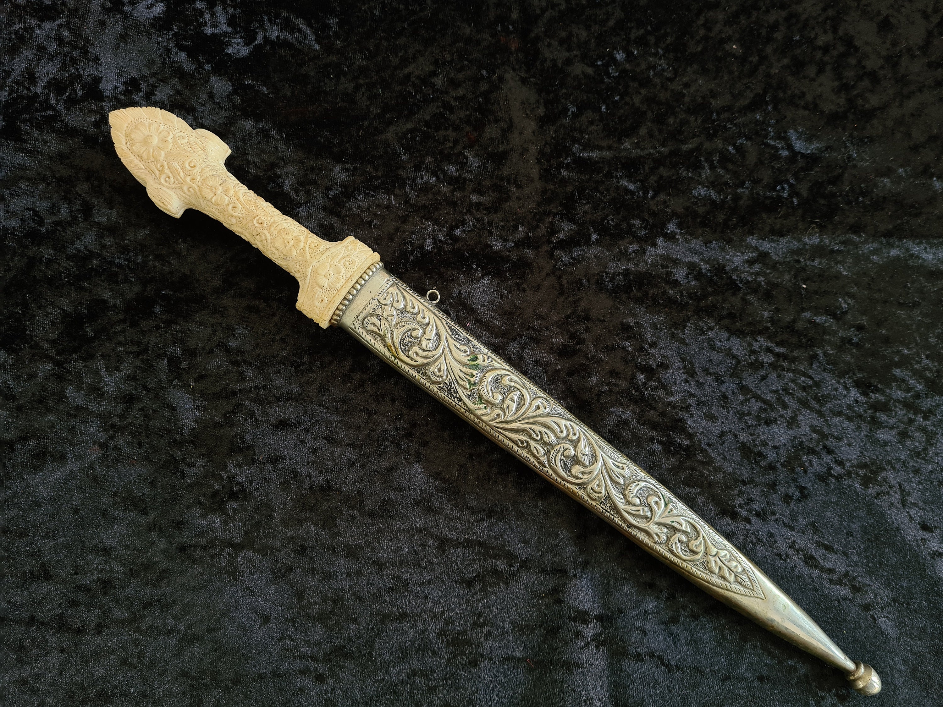 Vintage Ottoman Cossack, Russian, Islamic Kinzhal Khanjar Dagger With ...