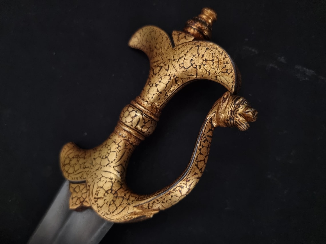 Vintage Indo Persian Chilanum Bichua Khanjar Kirpan With Heavy - Etsy ...