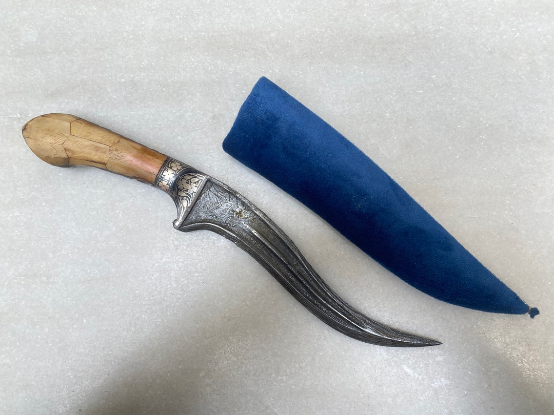 Sikh Wearable Wedding Kirpan Small 6 Inch Damascus Khanjar for ...