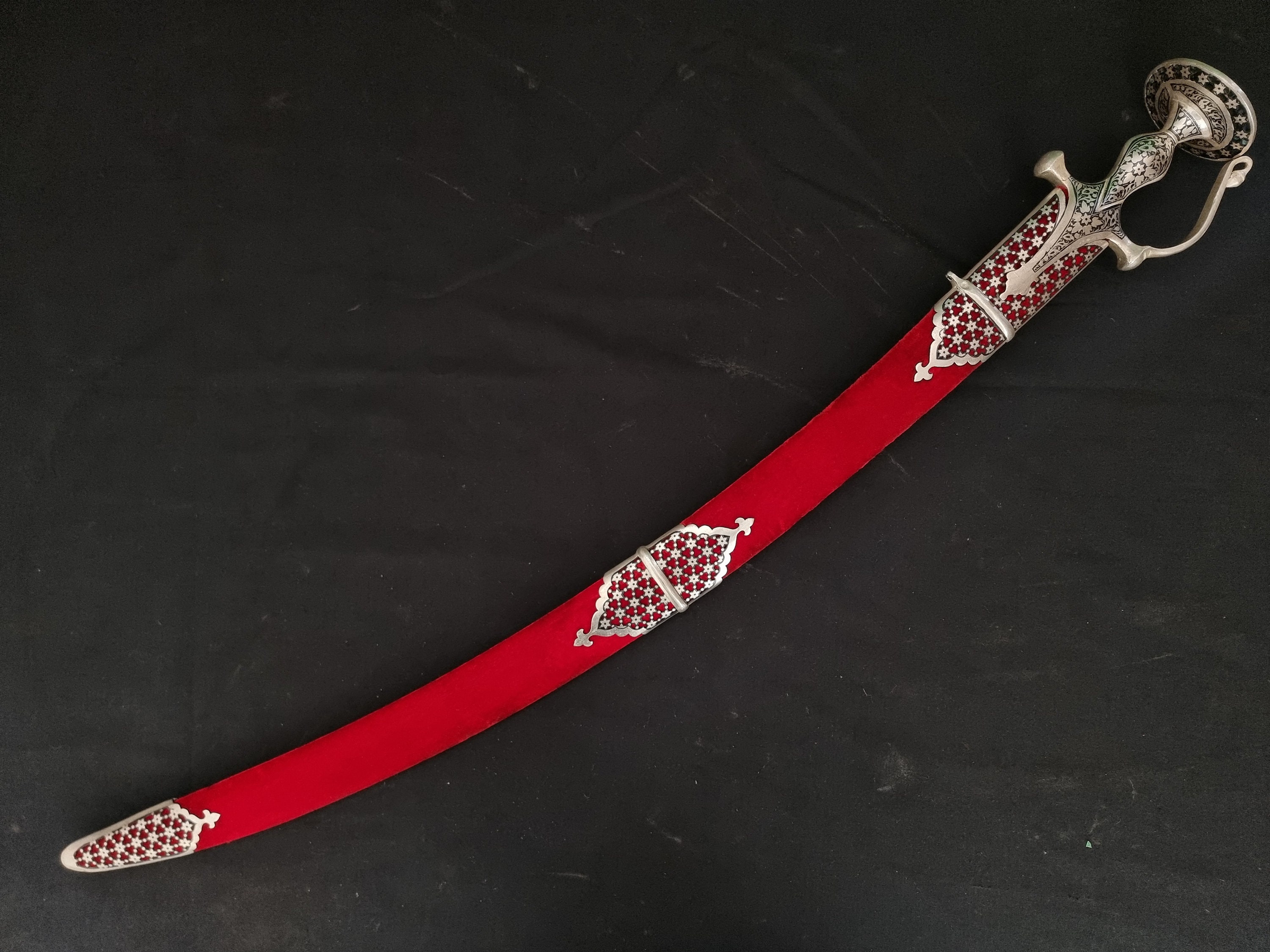 Vintage Indian Royal Sikh Rajput Shamshir Sword With Silver - Etsy