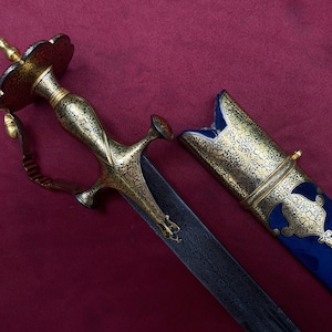 Ceremonial Sikh Rajput Maratha Indian Royal Sword Talwar With Gold ...