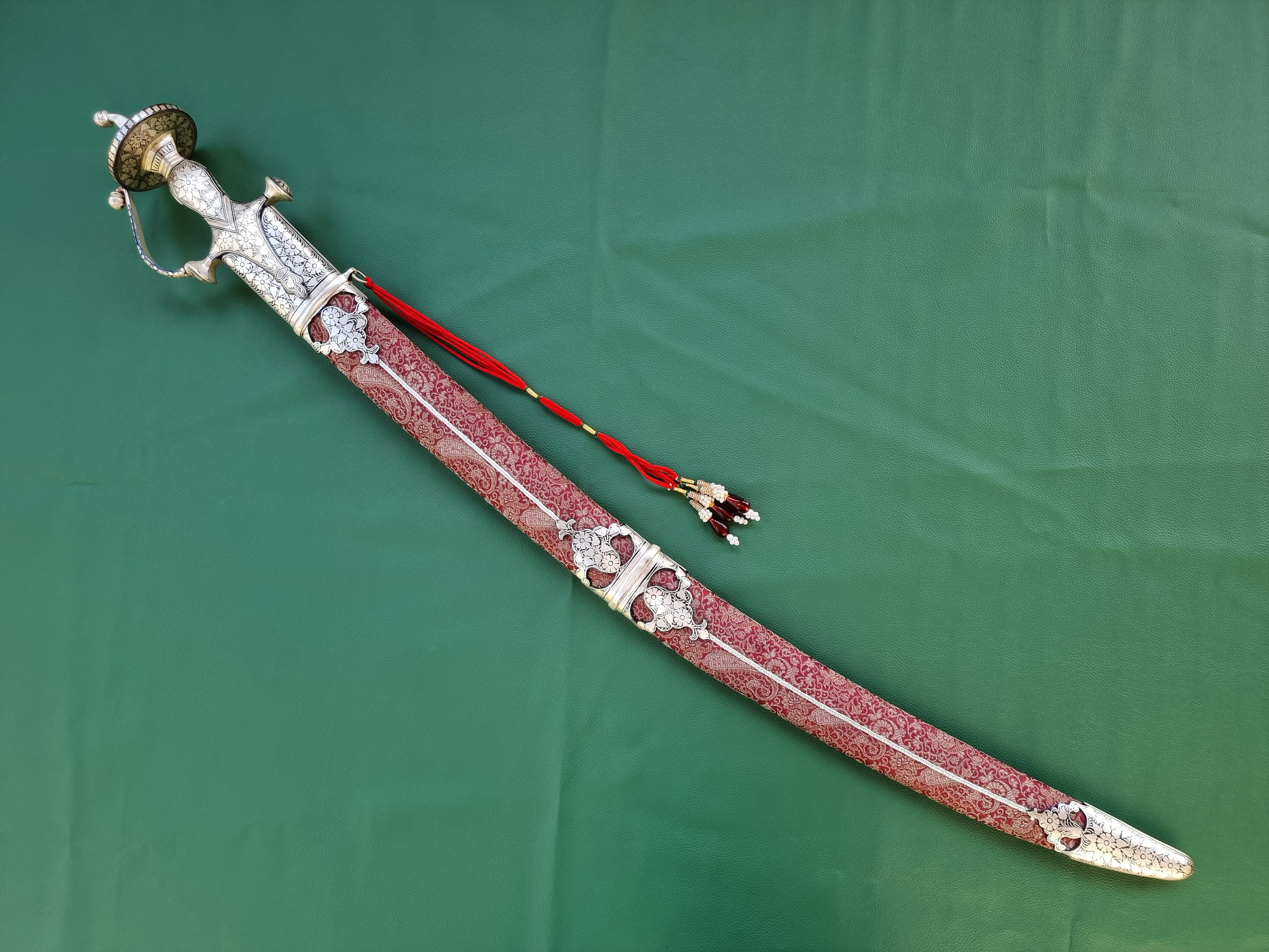 Indian wedding ceremonial sikh rajput talwar/sword with silver | Etsy