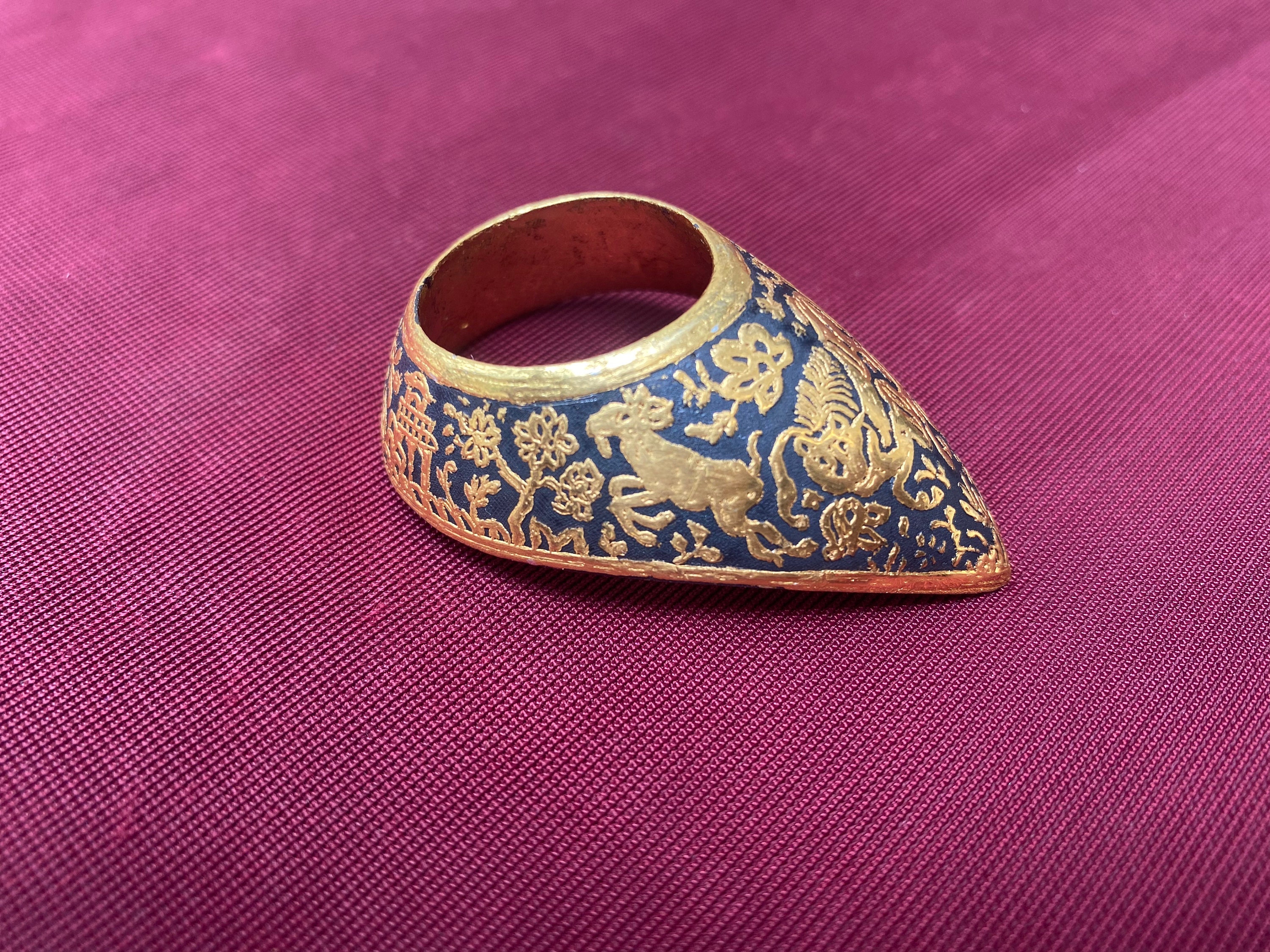 Vintage Original Ottoman Mughal Islamic Gold Tombak Gold Koftgari ...