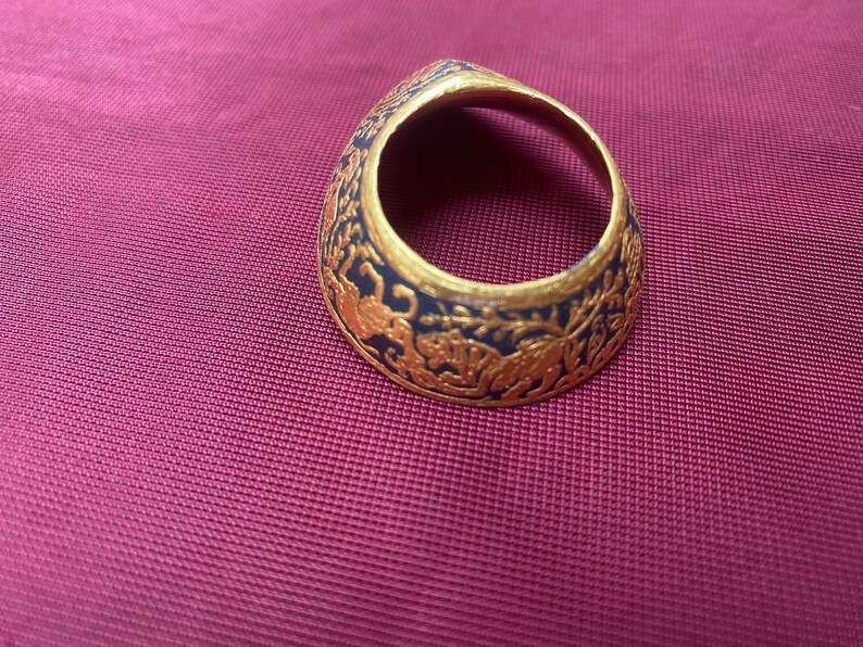 Vintage Original Ottoman Mughal Islamic Gold Tombak Gold Koftgari ...