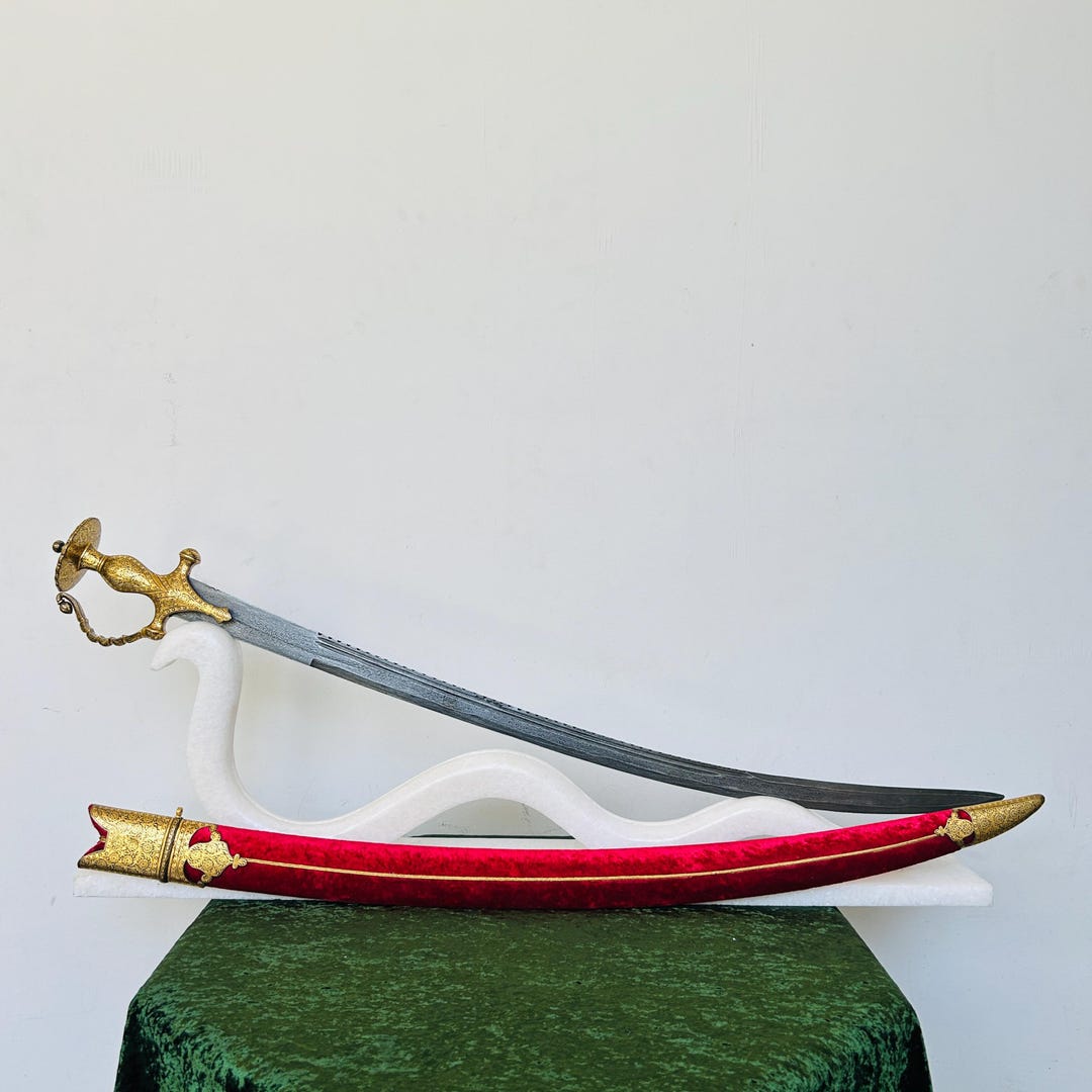 Indian Wedding Sword/talwar With Gold Koftgar on the Disc Pommel or ...