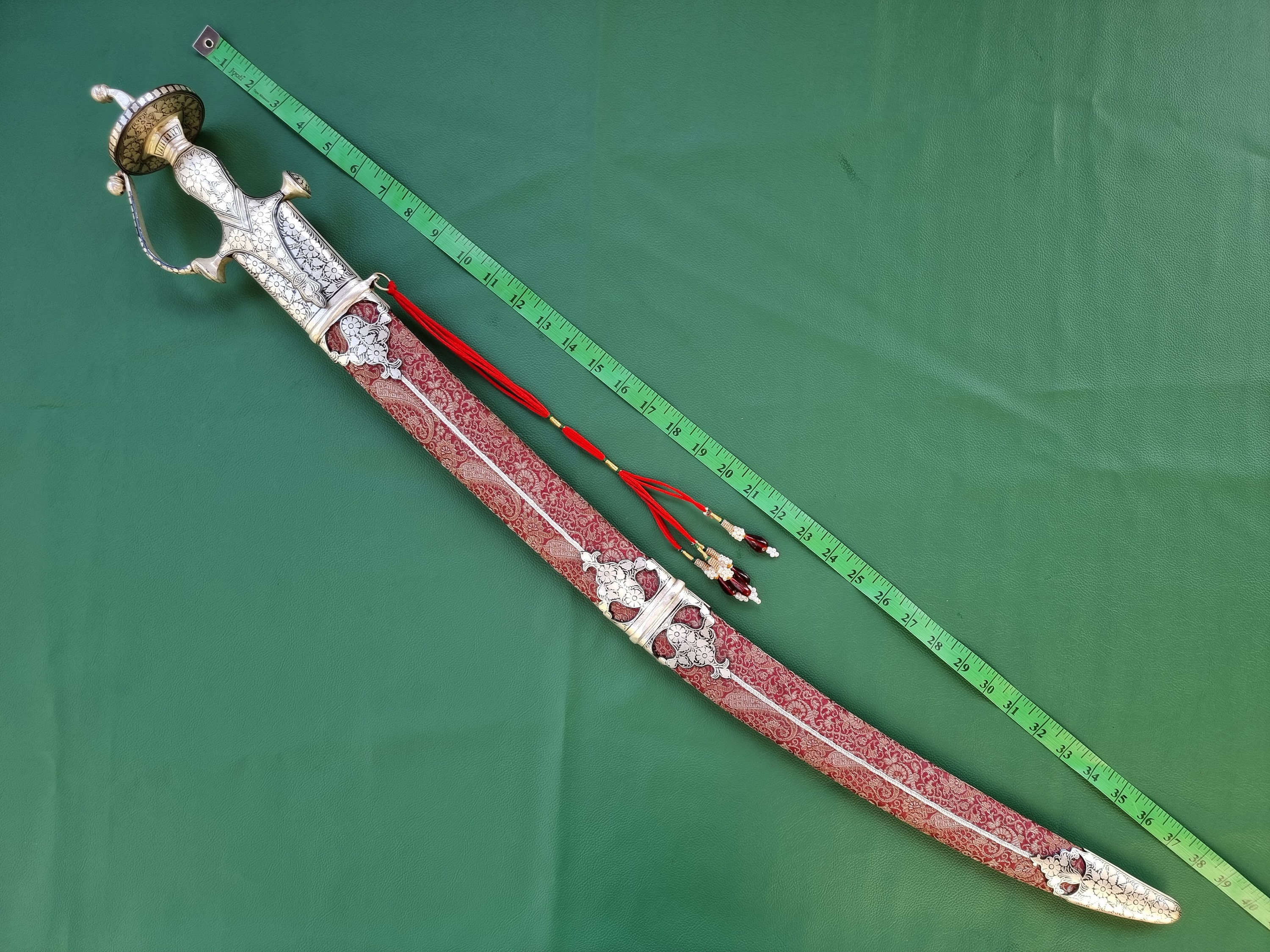 Indian wedding ceremonial sikh rajput talwar/sword with silver | Etsy