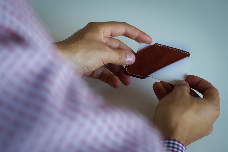 Slim wallets small leather wallet the smallest leather | Etsy