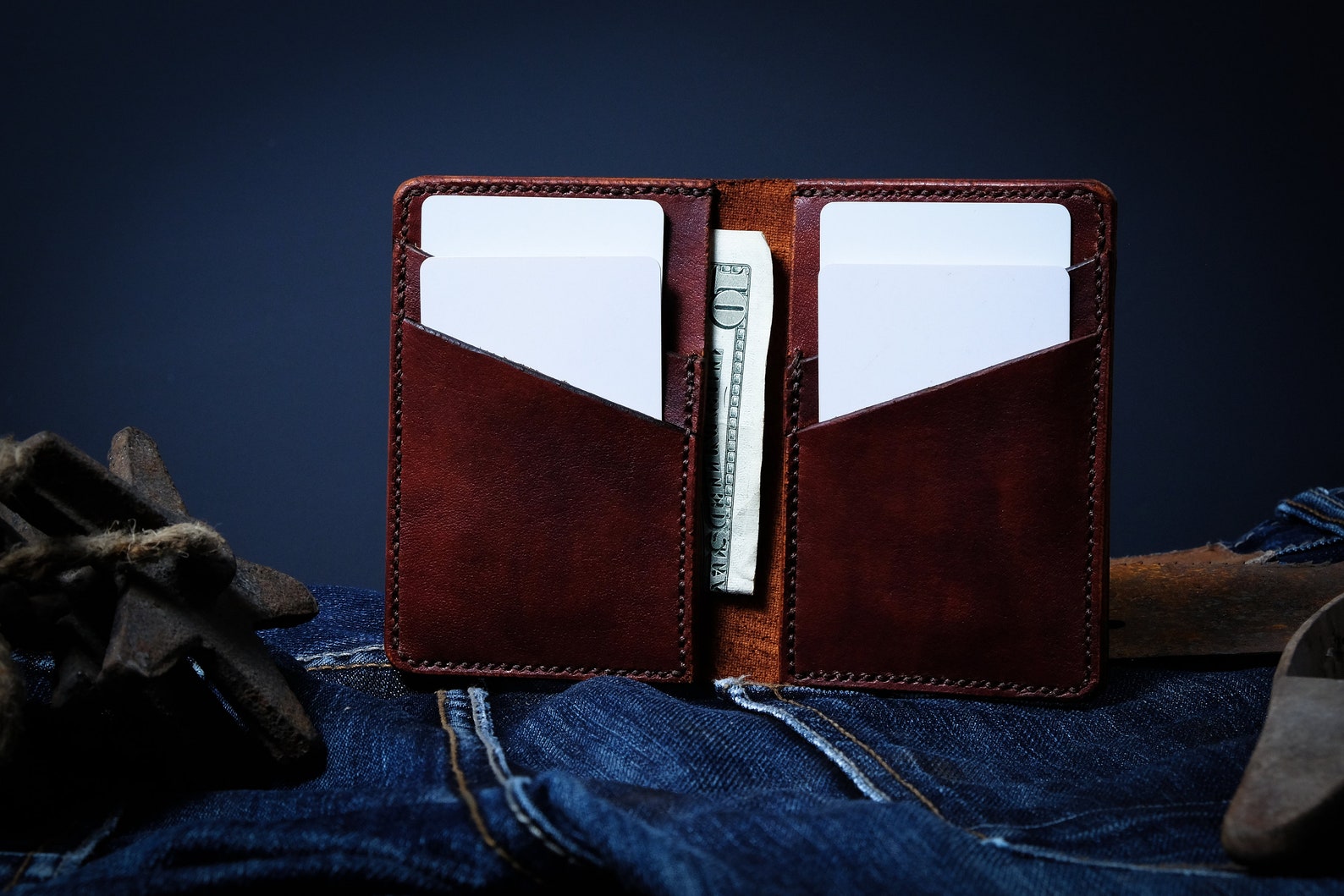 Vertical Bifold Wallet, Slim Wallet, 6 Pocket Wallet, Minimalist Wallet ...