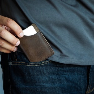 Mini Leather Wallet, Minimalist Leather Wallet, Slim Wallet, Small ...