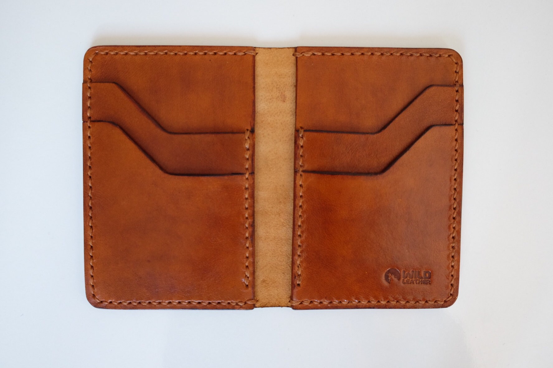 Brown Leather Wallet Leather Slim Wallet Minimalist Wallet - Etsy