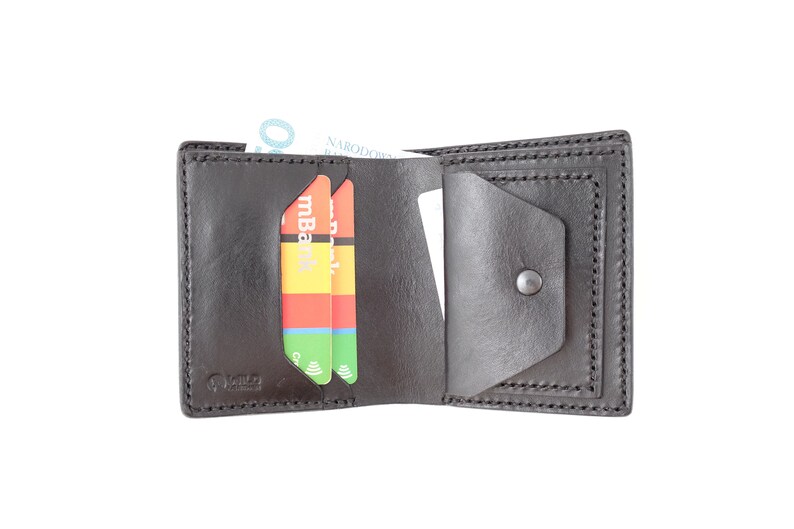 Man's Wallet Mens Leather Wallet With a Coin Pocket Mens - Etsy