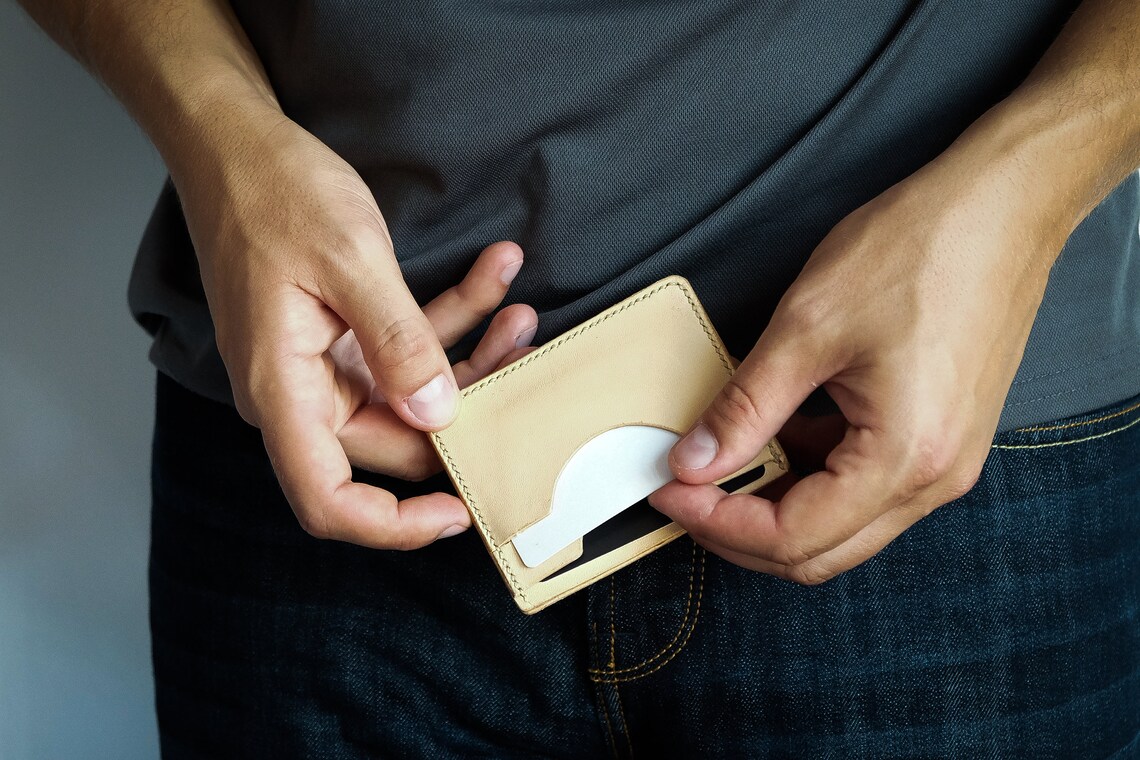 Minimalist Wallet Small Leather Wallet for Men Slim Wallets - Etsy