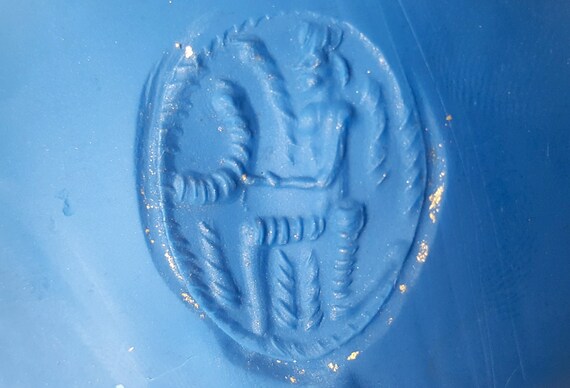 Vintage Medieval Greek Myth intaglio Agate Stone Gold… - Gem