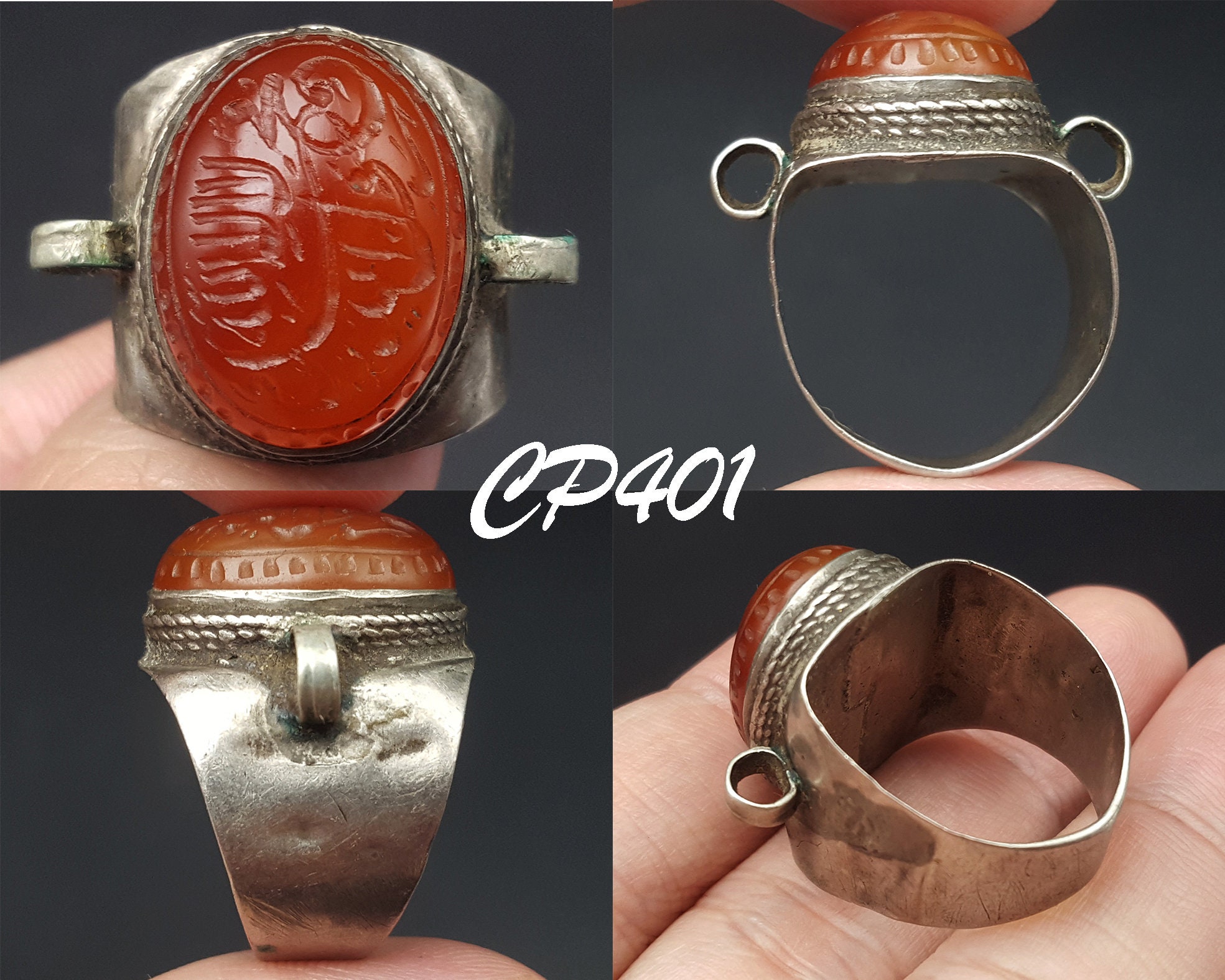 Vintage Middle Eastern Writing Arabic Intaglio Carnelian Stone - Etsy