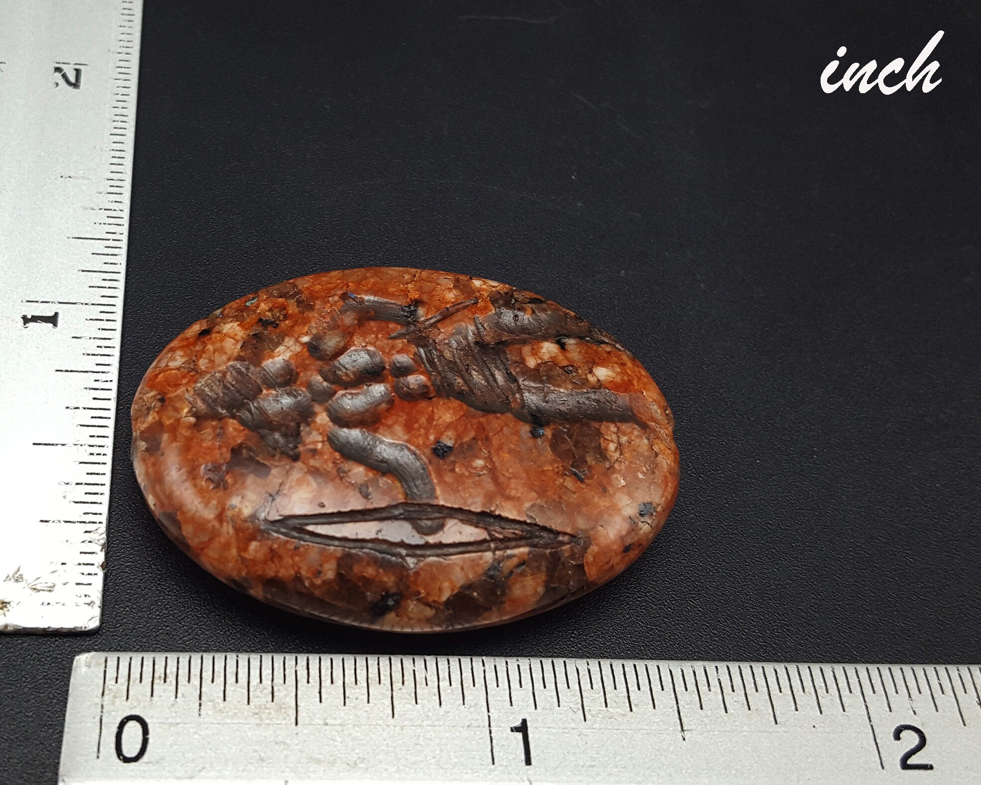 Antique Roman Emperor Warrior Intaglio Flat Seal Stamp Agate Stone Bead ...