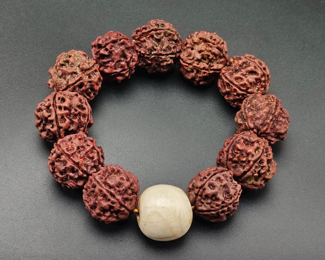 Old Poweful Nepal Tibet Religious Shell & Holy Seed Bodhi Rakhi ...