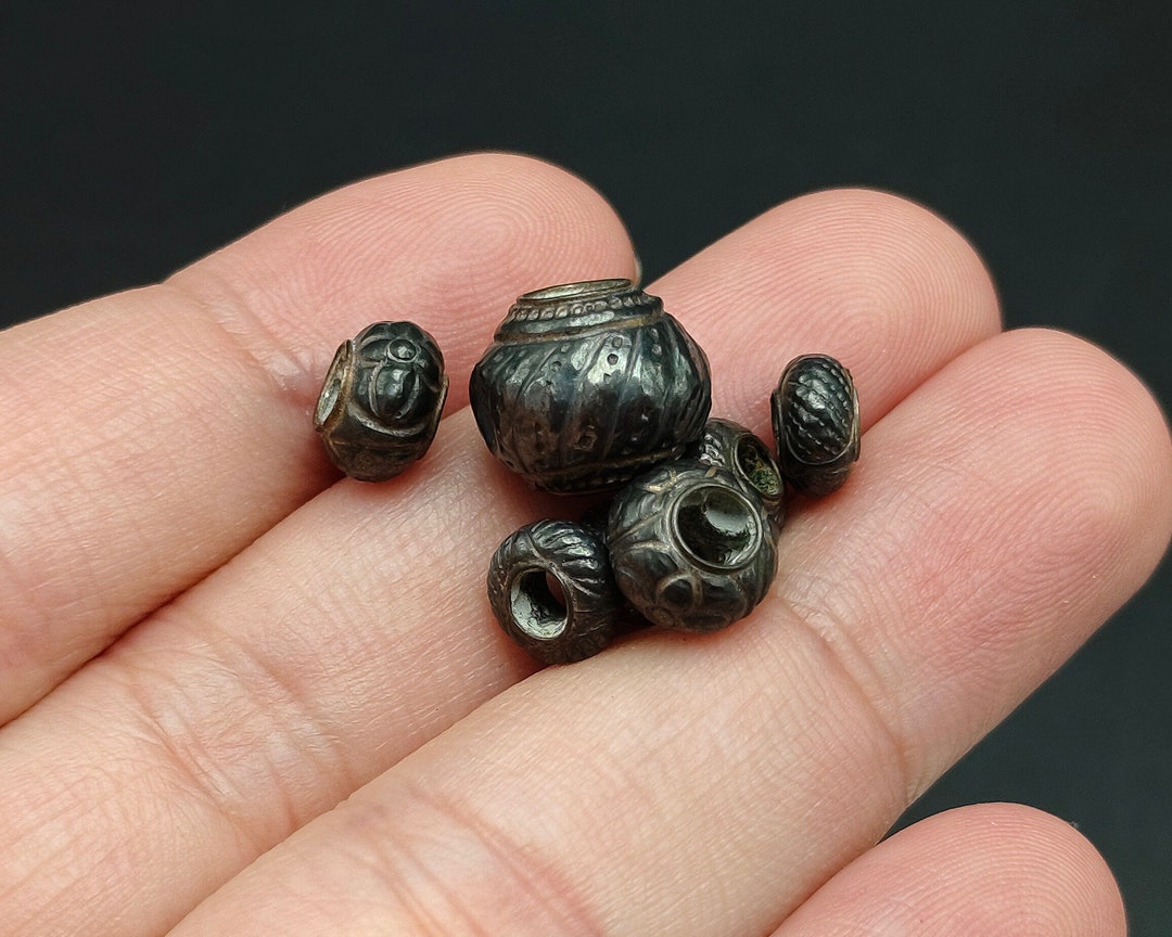 Ancient Greek Hellenistic Beaded Flat Round Spacer Metal Hand Decorated ...