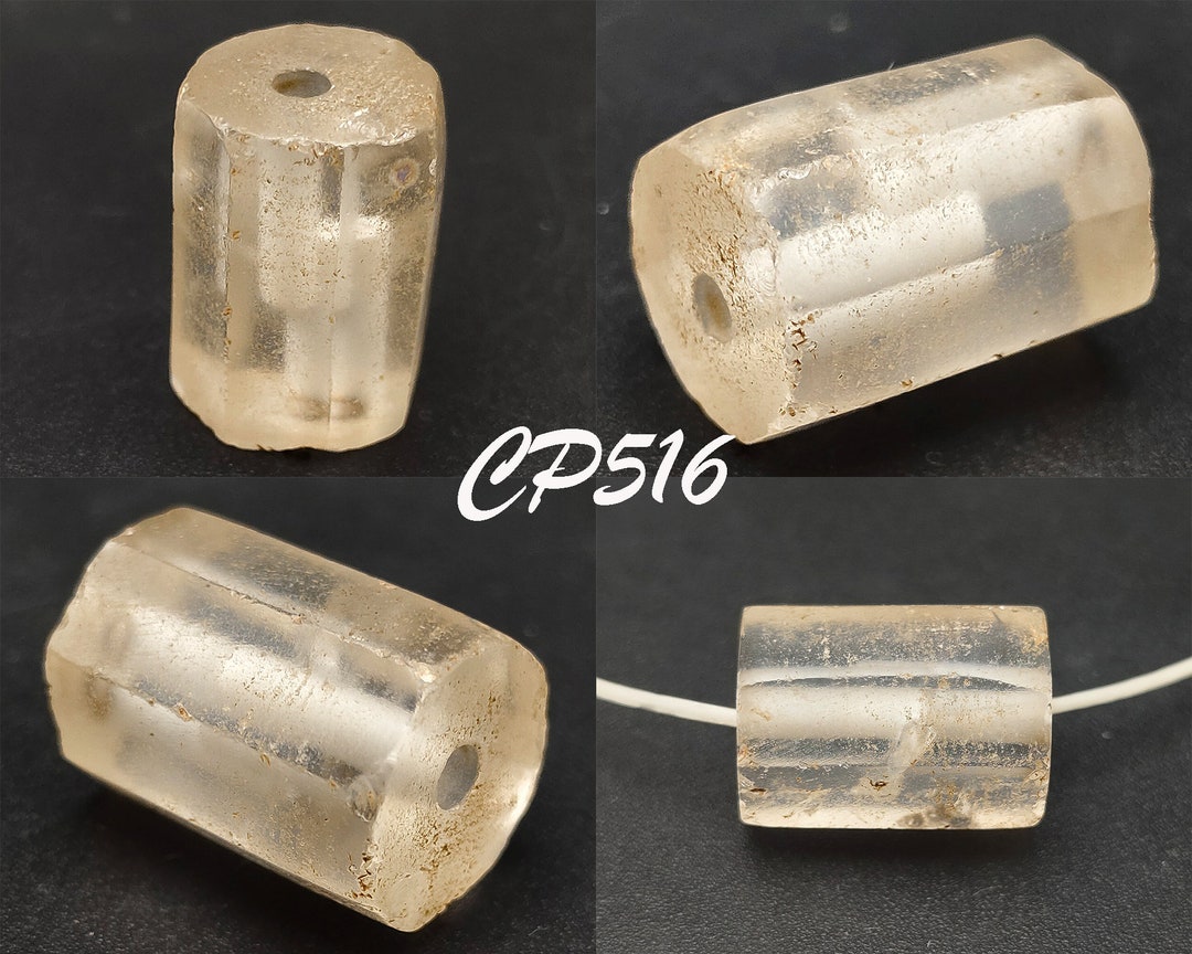Collectible Ancient Roman Crystal Quartz Stone Cylinder Barrel Bead # ...