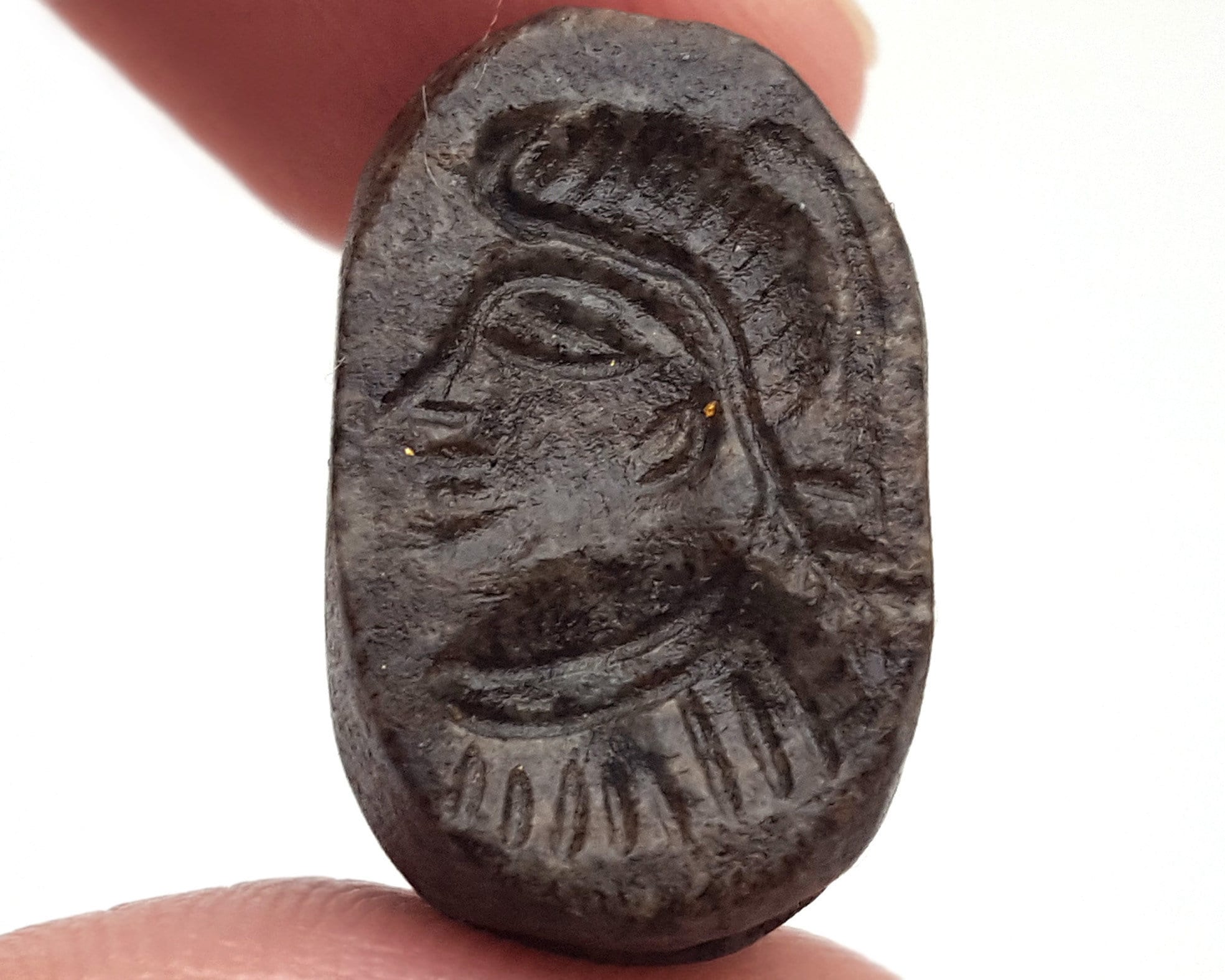 Wonderful Medieval Very Old Emperor Face Intaglio Stamp DOME Bead # ...