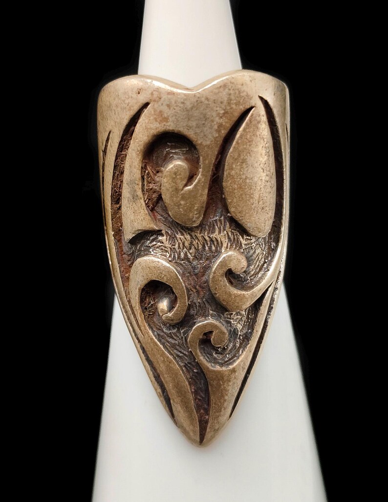 Gothic Hallmarked Finger Tip Ring Claw Stiletto Midi Nail Real Sterling ...