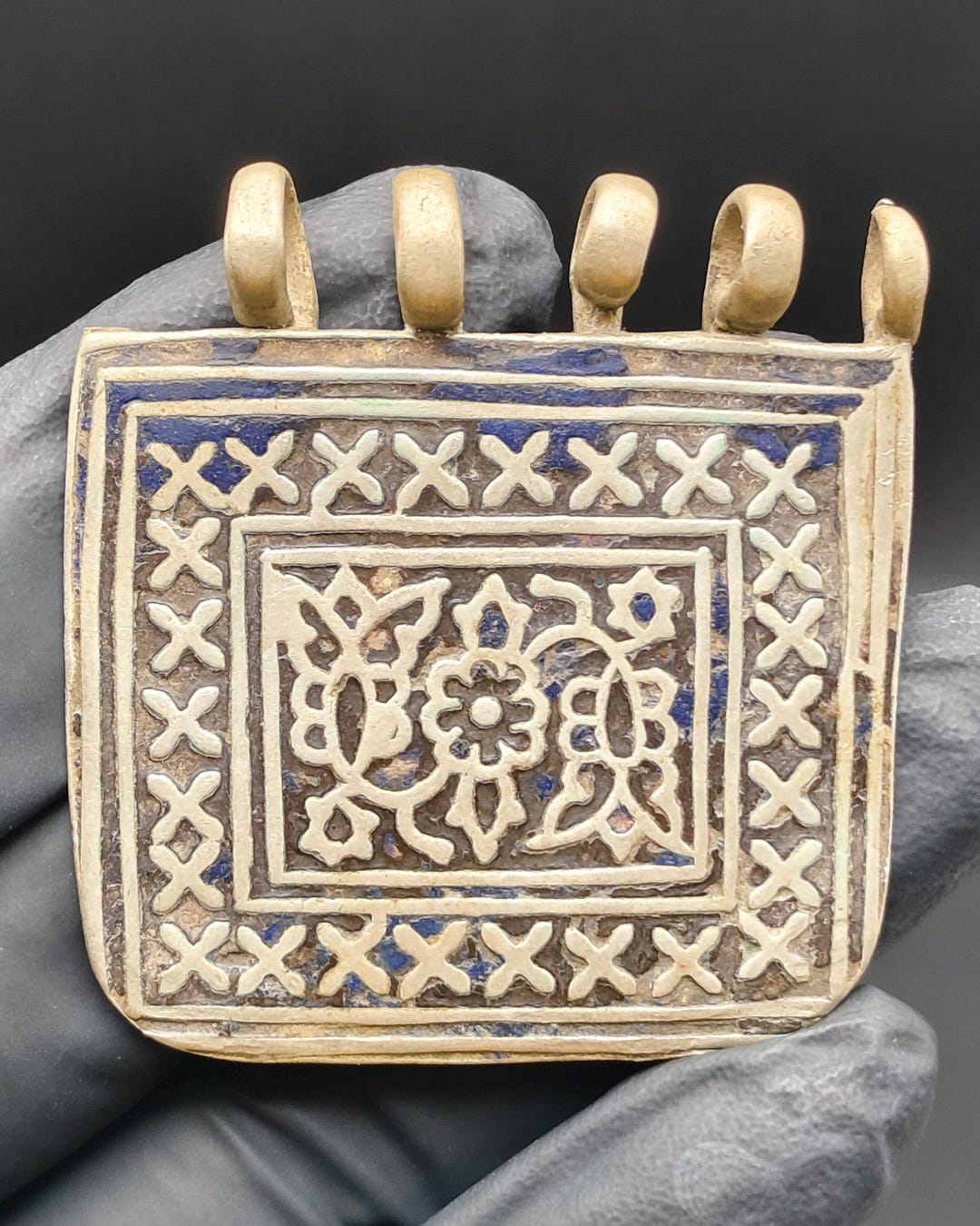 Vintage Tribal Multan Pakistan Cross Hatched & Floral Filigree Silver ...