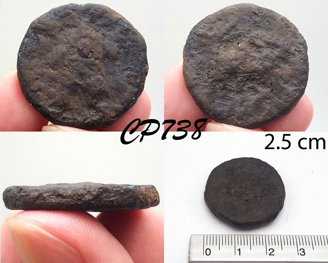 Very OLD Ancient Roman Arcadius Emperor Green Patina Kushan Coin # ...