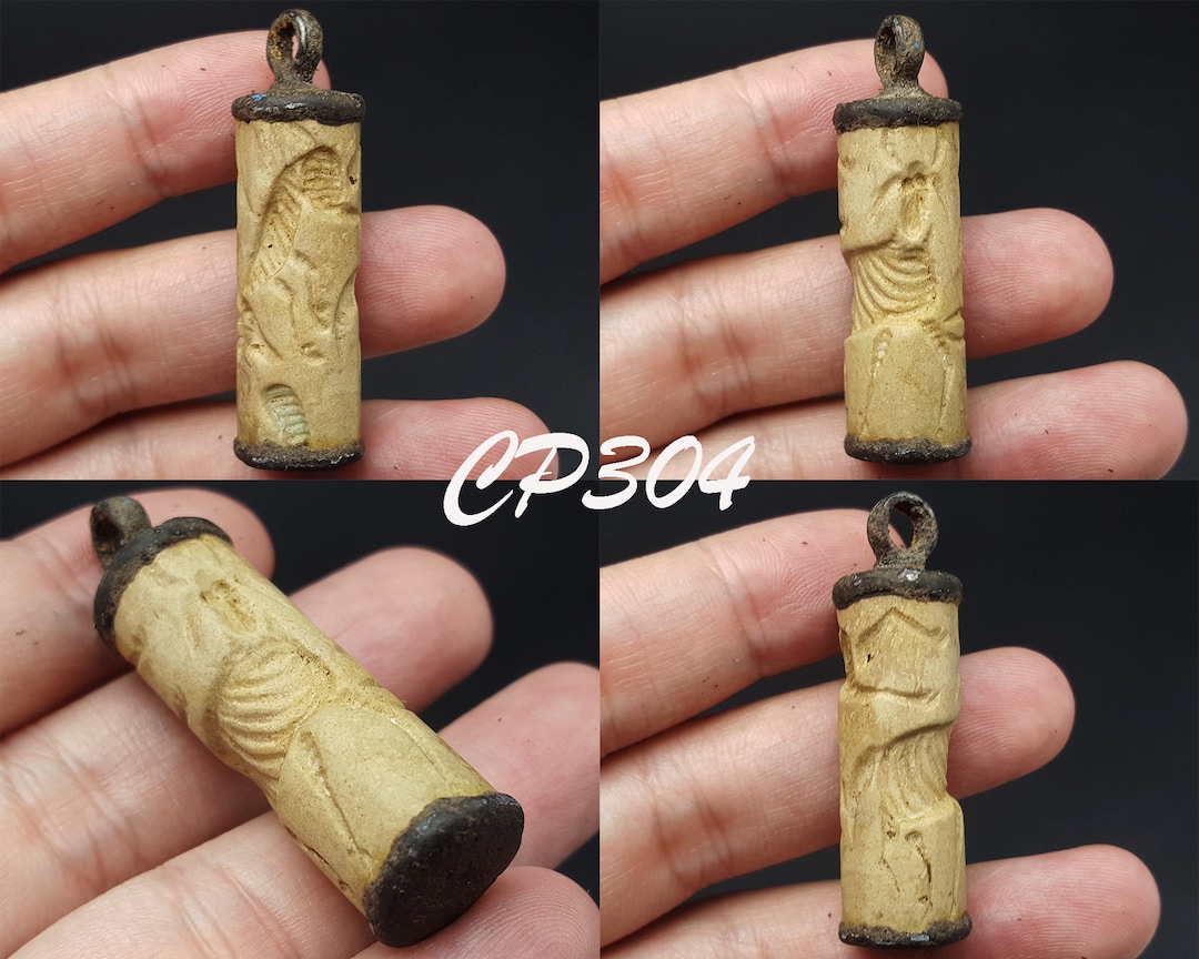 Ancient Roman Stone Carved Wild Deer Animals Intaglio Seal Cylinder ...