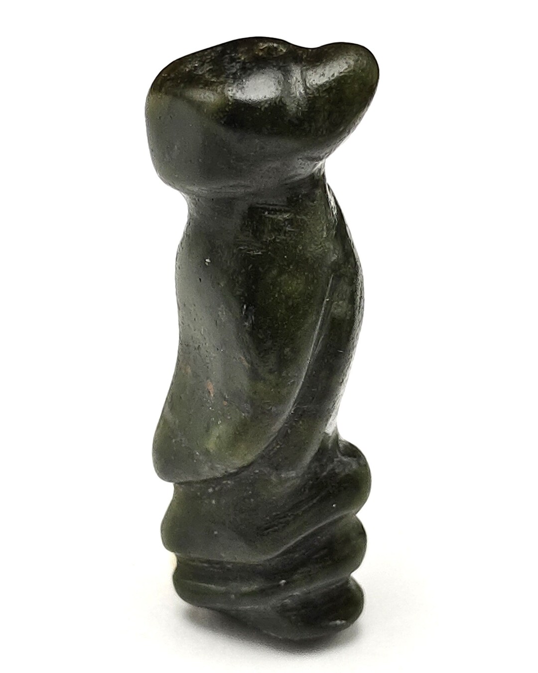 Rare Parrot Bird Mayan Olmec Culture Style Tribal DARK GREEN Jade Bead ...