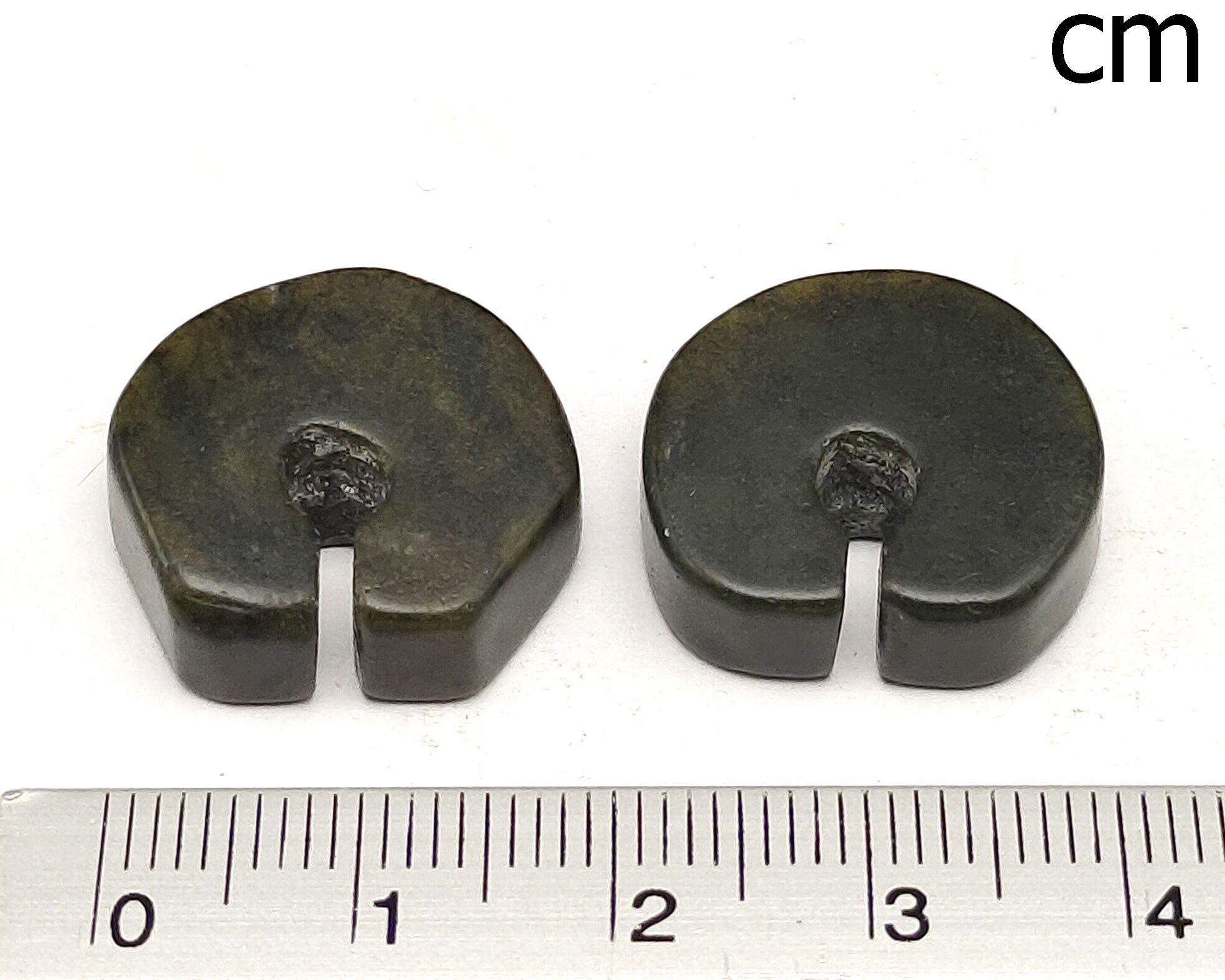 Rare 2 Mayan Olmec Culture Style Dark Jade Stone Carved Bead C Pendant ...