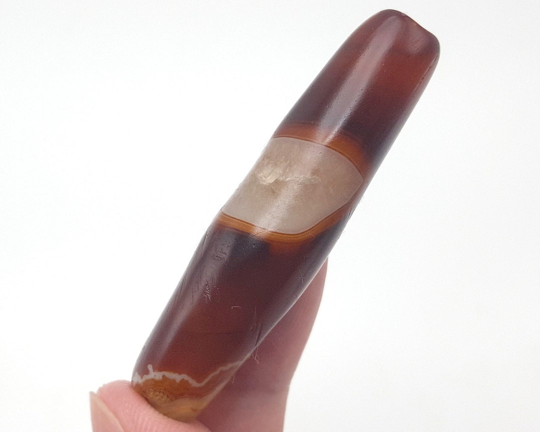 2" Ancient Himalayan Suleimani Pakistan EYE Patterns Agate Stone Bead # ...