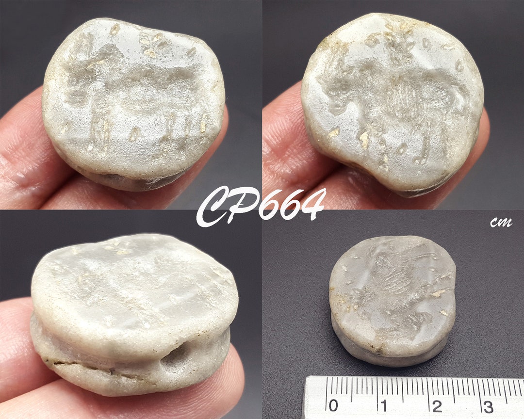 Ancient Rare Roman Old White Agate Stone 2 Side Deer Intaglio - Etsy