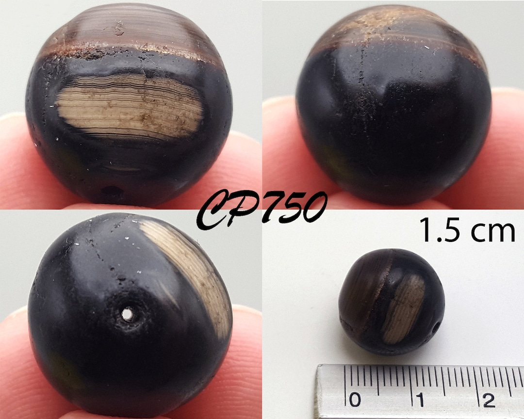 Heavy Vintage Ethnic Tribal Natural Banded Dark Coffee Agate cp750c - Etsy