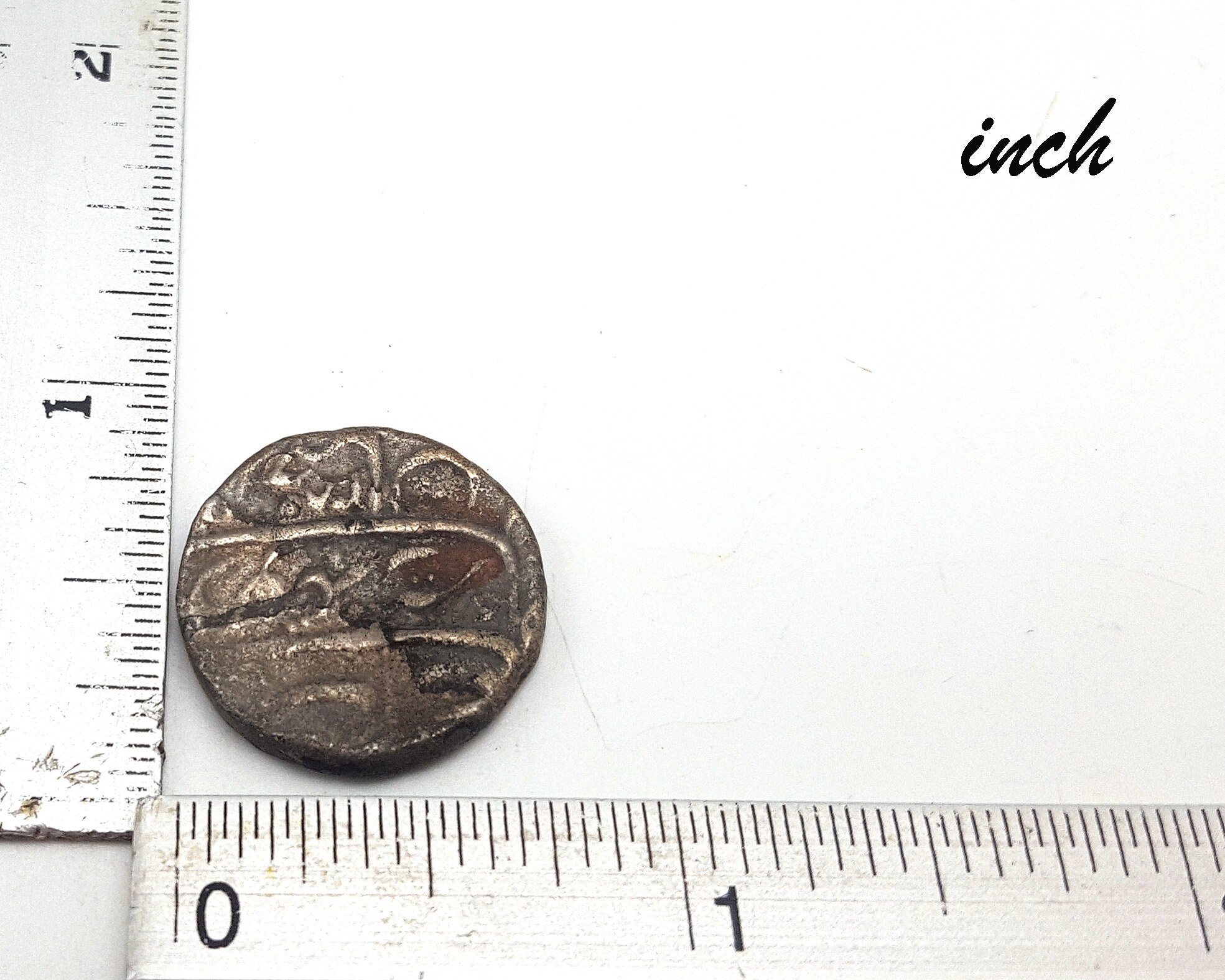 Rare Old Ancient Script India Shahjahan Mughal Empire Silver Rupee Coin ...
