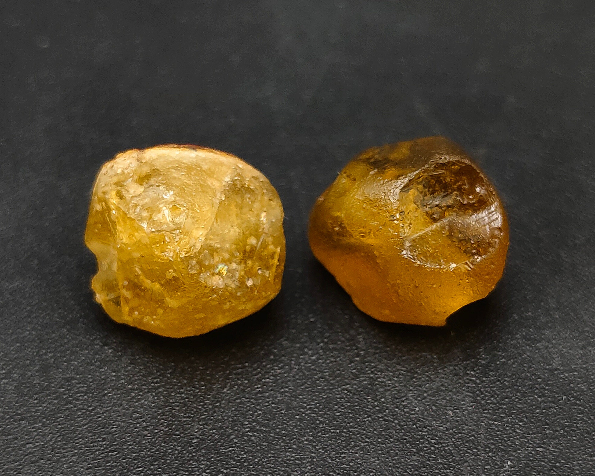 Lot 2 Very Old Ancient Yellow Roman Glass Beads Collectible Afghan # ...