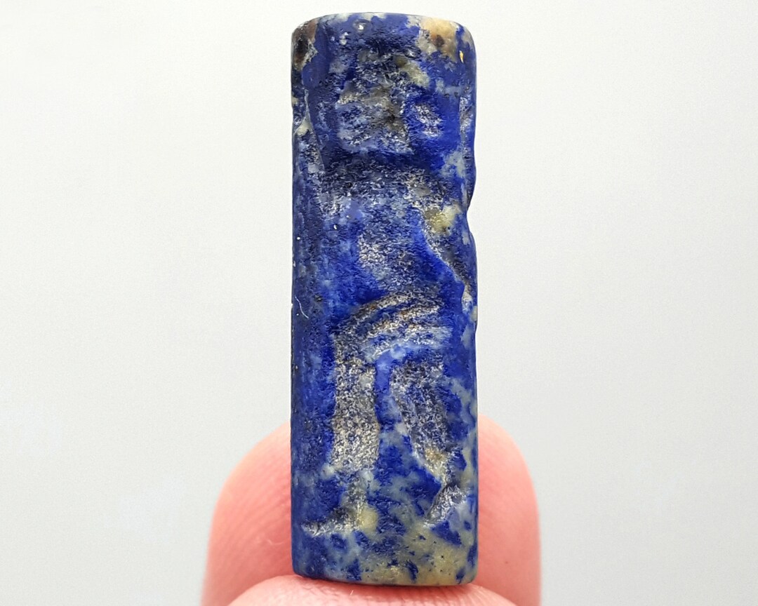 Ancient Natural Lapis Lazuli Intaglio Story King With Servants Seal ...