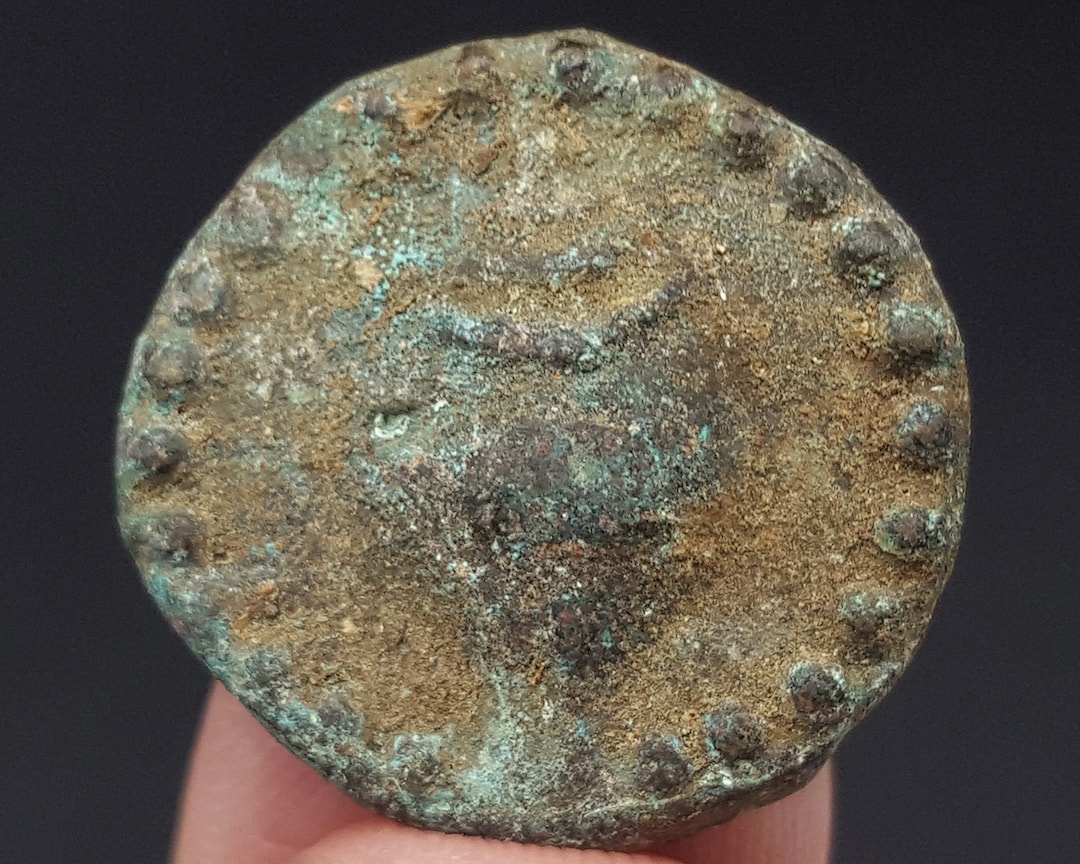 Beautiful Ancient Conch Samrit Bronze Dvaravati Period Coin Thai Burma ...