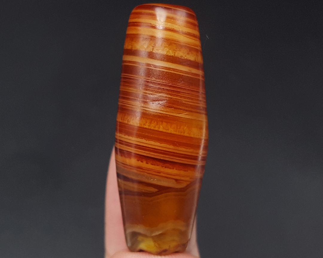 1.5" Ancient Himalayan Suleimani Patterns Pakistan Tibetan Agate Stone ...