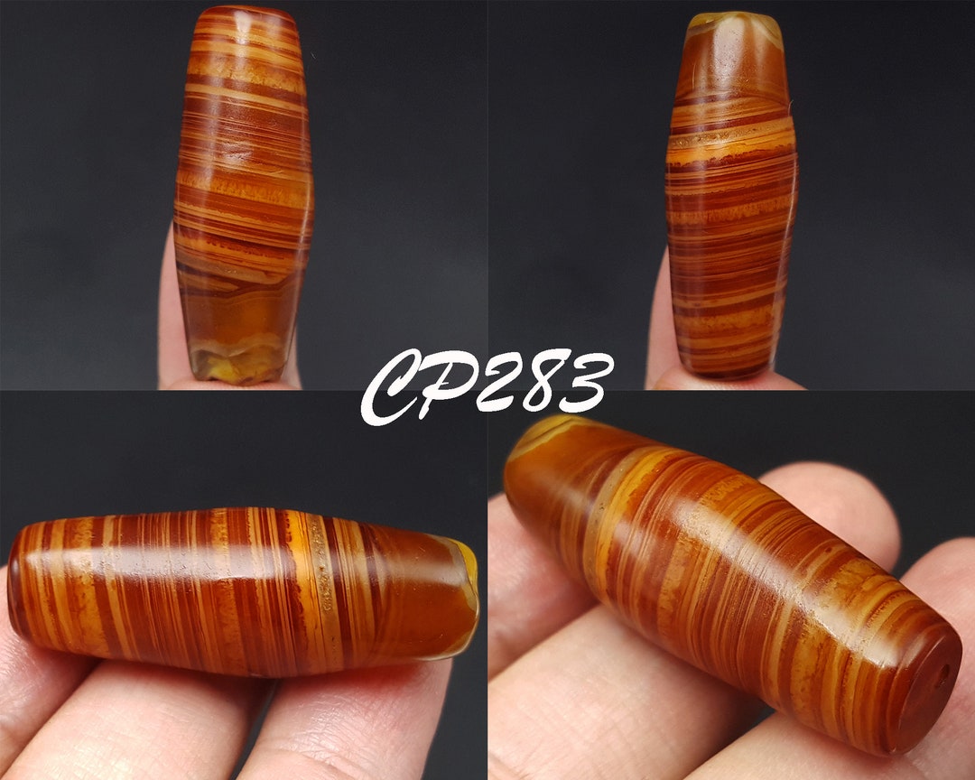 1.5 Ancient Himalayan Suleimani Patterns Pakistan Tibetan Agate Stone ...