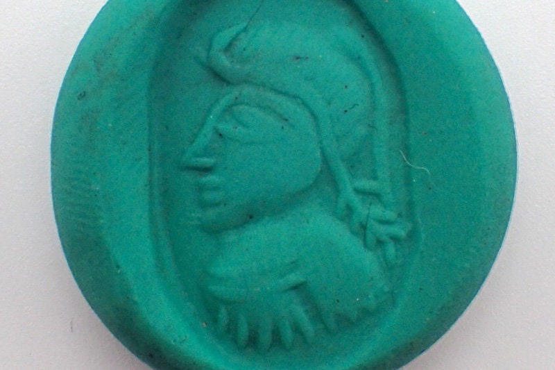 Wonderful Medieval Very Old Emperor Face Intaglio Stamp DOME Bead # ...