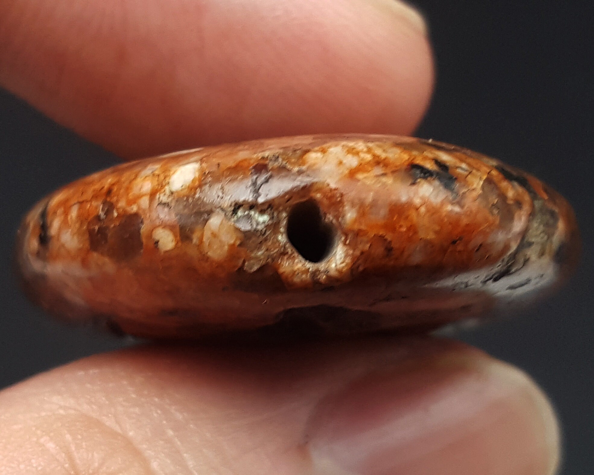 Antique Roman Emperor Warrior Intaglio Flat Seal Stamp Agate Stone Bead ...