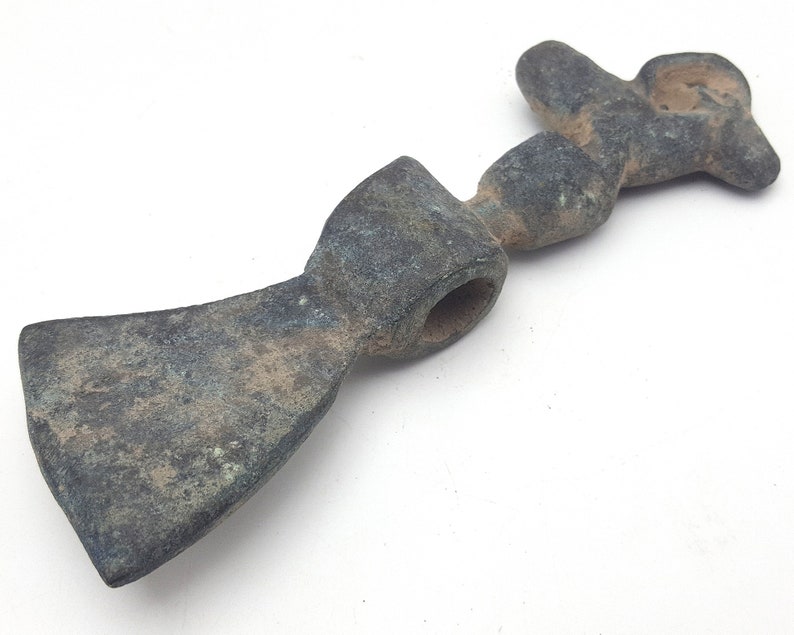Old Antique Rare Bronze Roman Greek Luristan Socketed Axe Head Tool ...