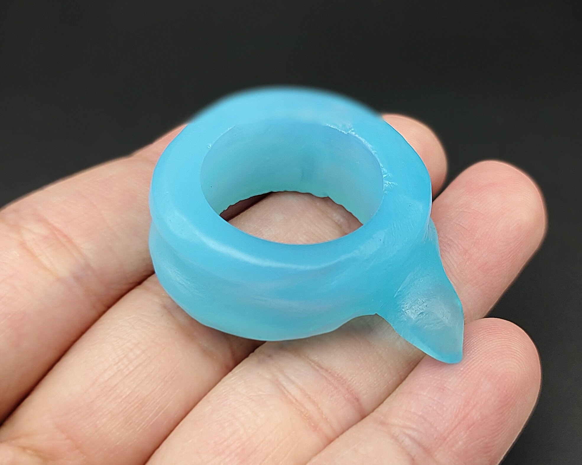 Rare Medieval SNAKE Carved Blue Sky Glass Tribal Ring Us Size 11 US ...