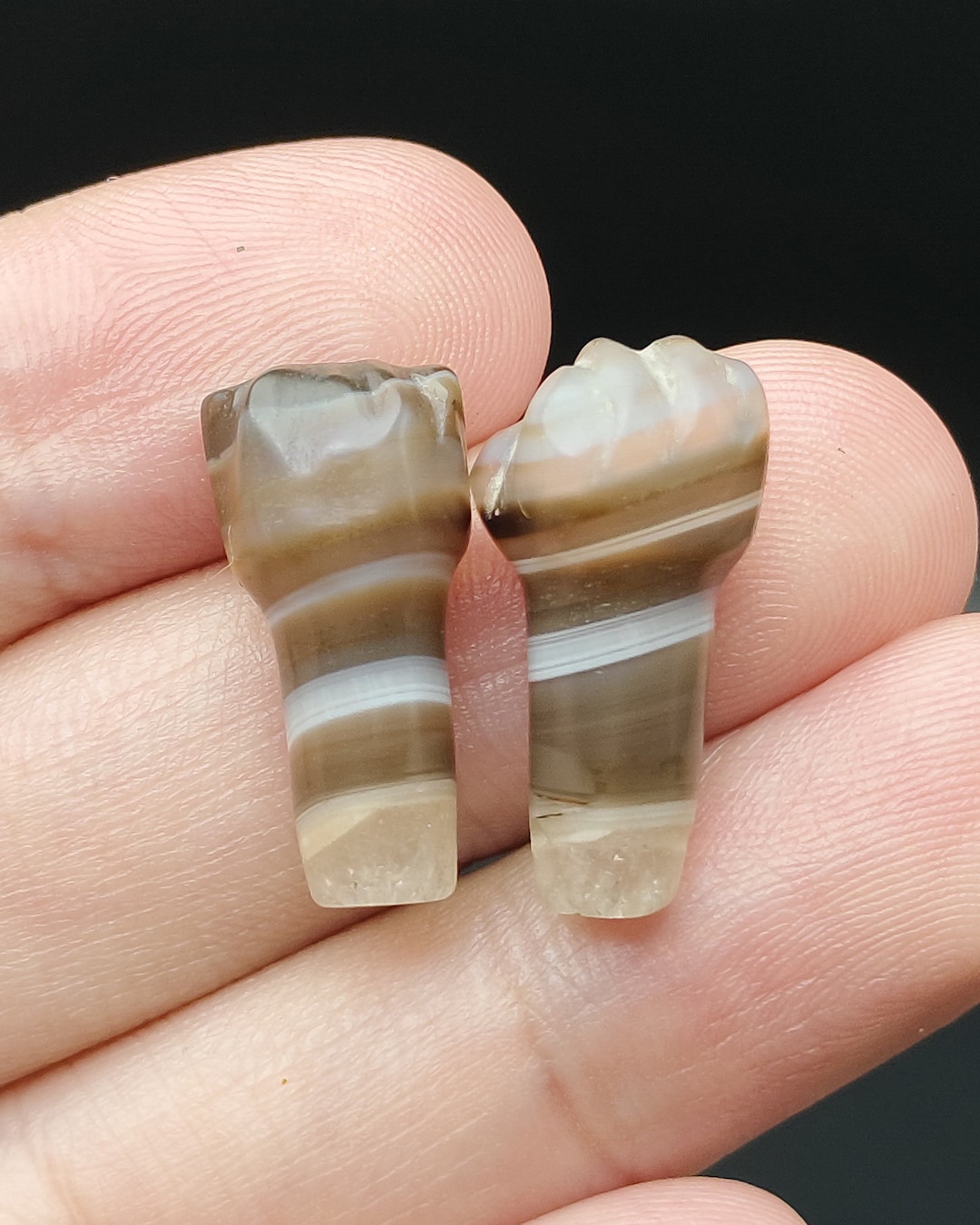 Lot 2 Wonderful Rare Ancient Excavated Roman Greek Fist Agate Carved ...