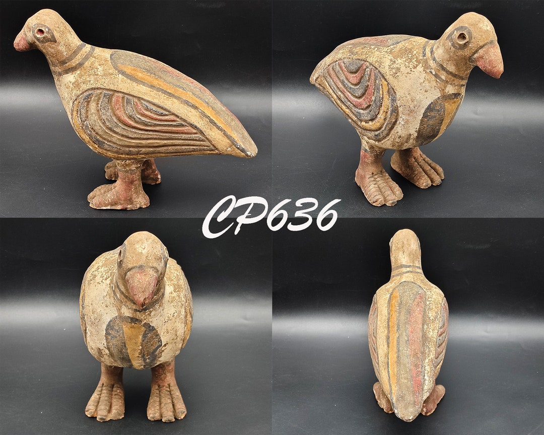 6 Vintage Terra Cotta Clay Greek Dove Bird Art Pottery Figurine ...