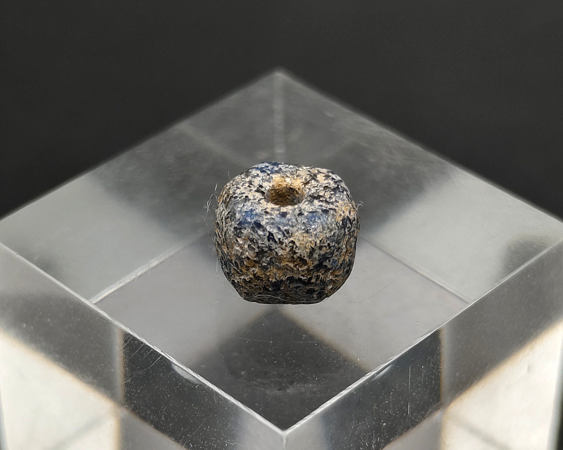 Very Old Mini Ancient Near Eastern Lapis Lazuli Stone Tube Cylinder ...