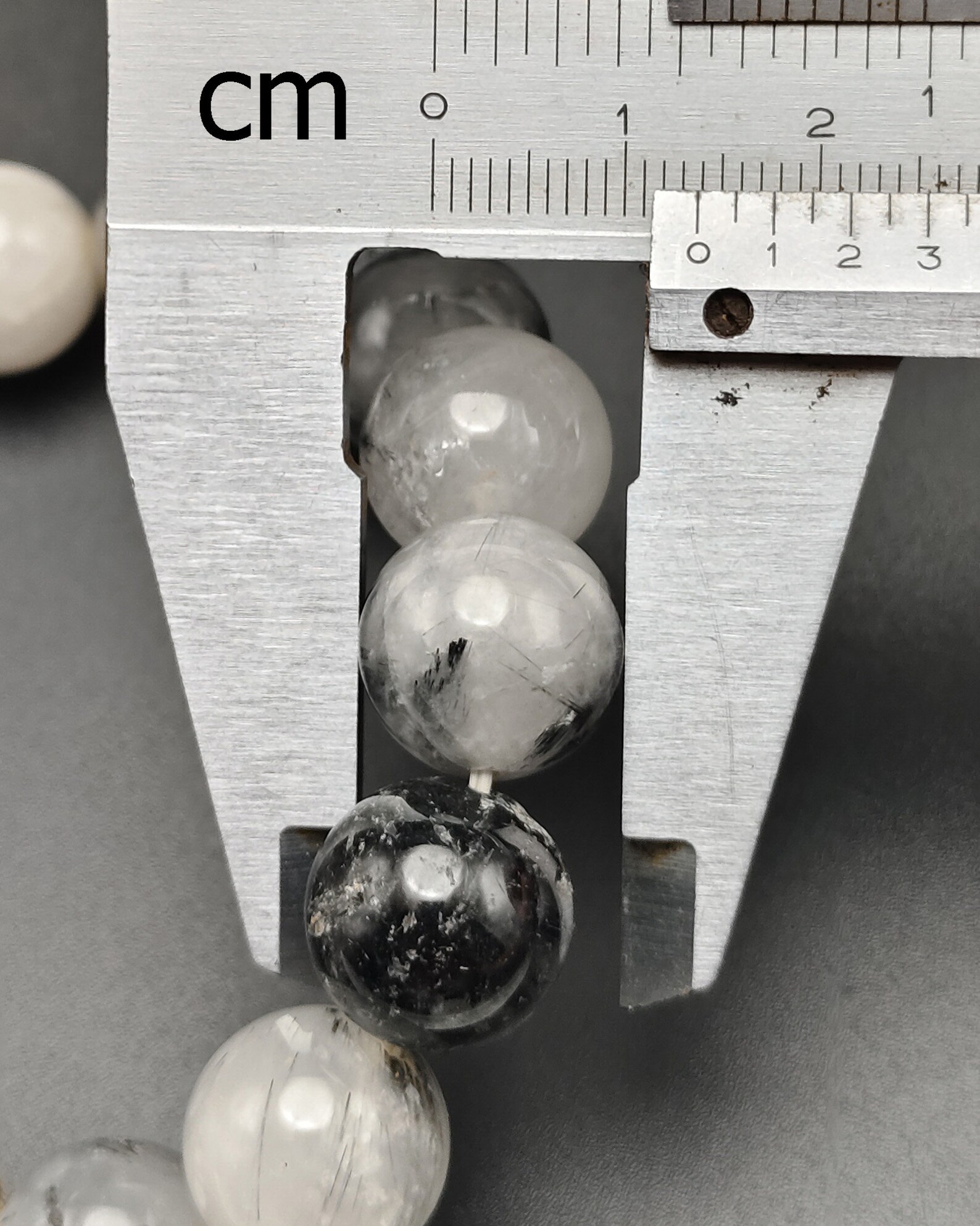 14mm Natural Black Leklai Crystal Quatz Gemstone Healing Ball Beads ...