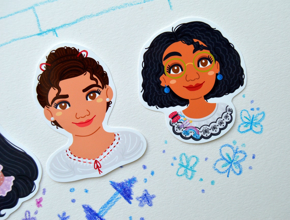 Family Madrigal Portrait Stickers 12 Permanent Die Cut - Etsy