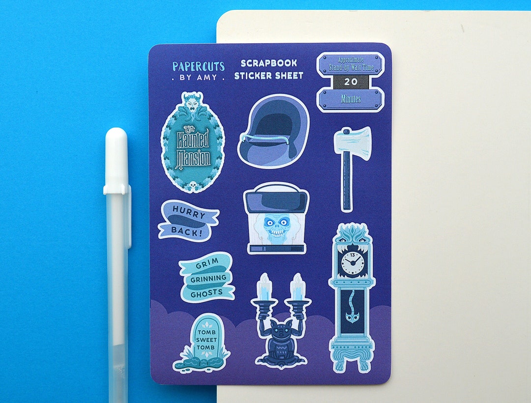 Foolish Mortals Mini A6 Sticker Sheet 8 Stickers Halloween Stickers ...