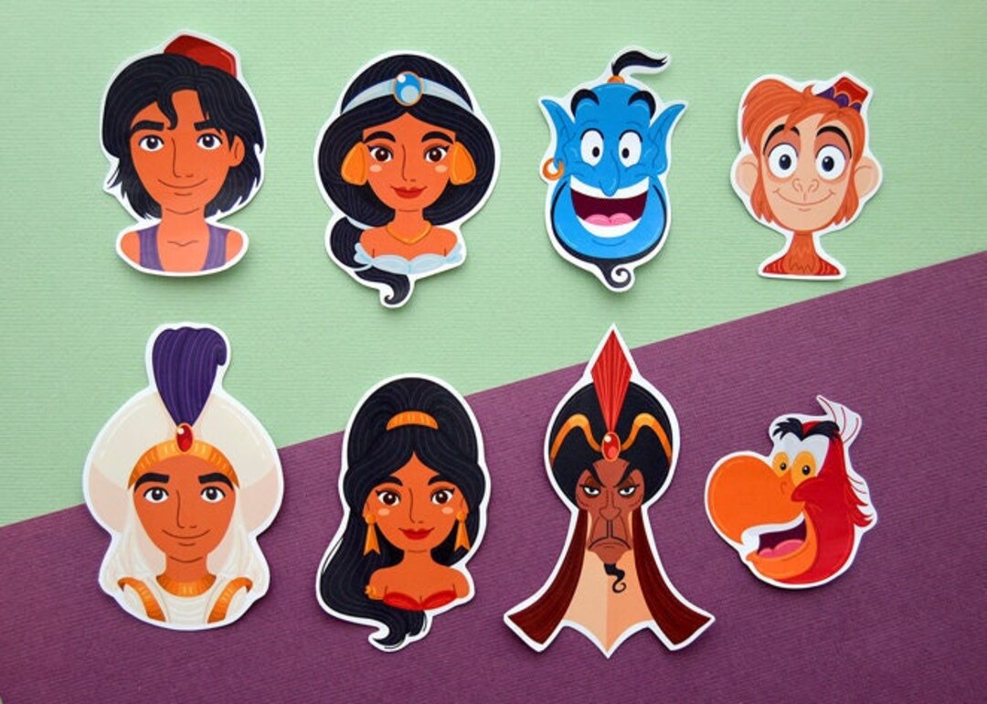 Arabian Nights Portrait Stickers 8 Permanent Die Cut Sticker Pack Vinyl ...